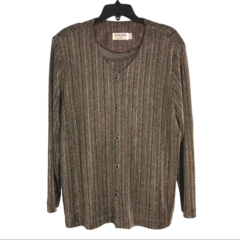 Vintage Metallic Gold Knit Two Piece Attached - Gem